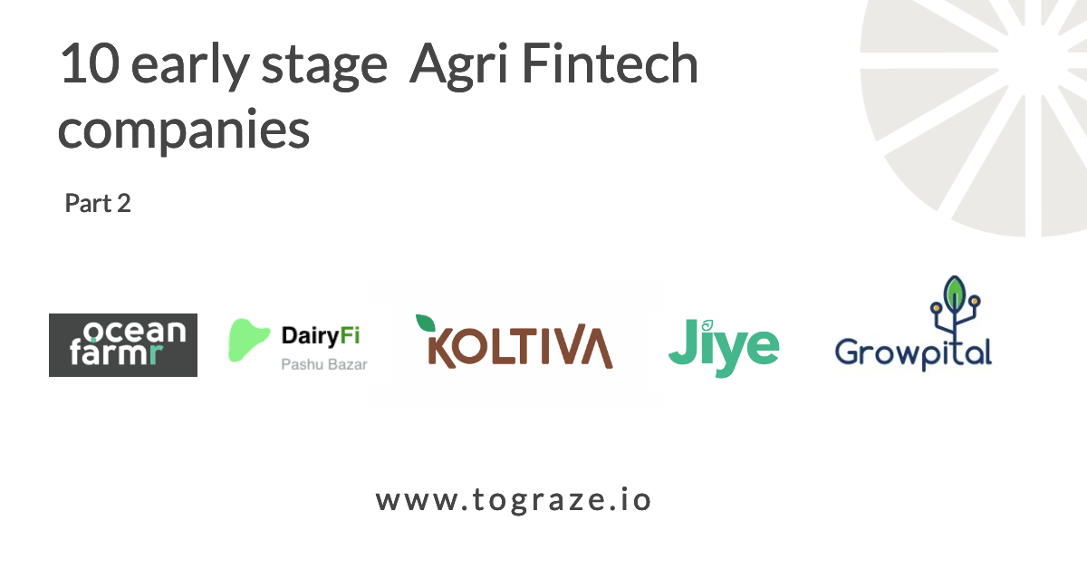 Early stage VC funded Agri Fintech